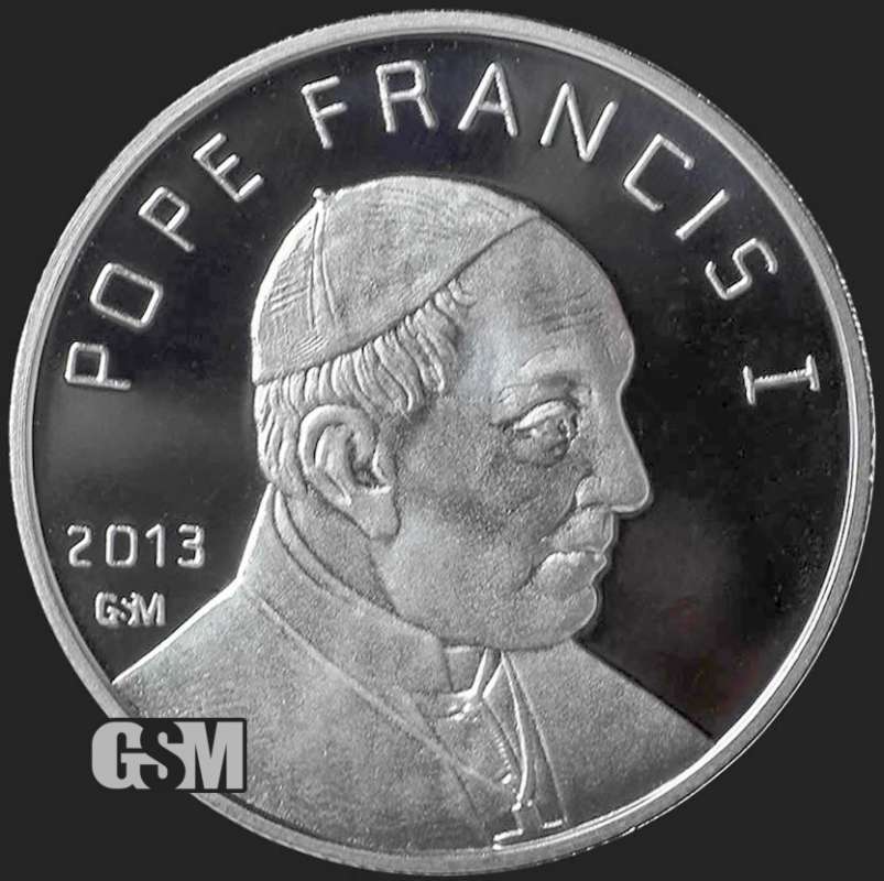 Promo Medali Perak Gsm Paus Fransiskus I - Vatican City - 1 Oz Silver Medal Coin Pope Francis ...