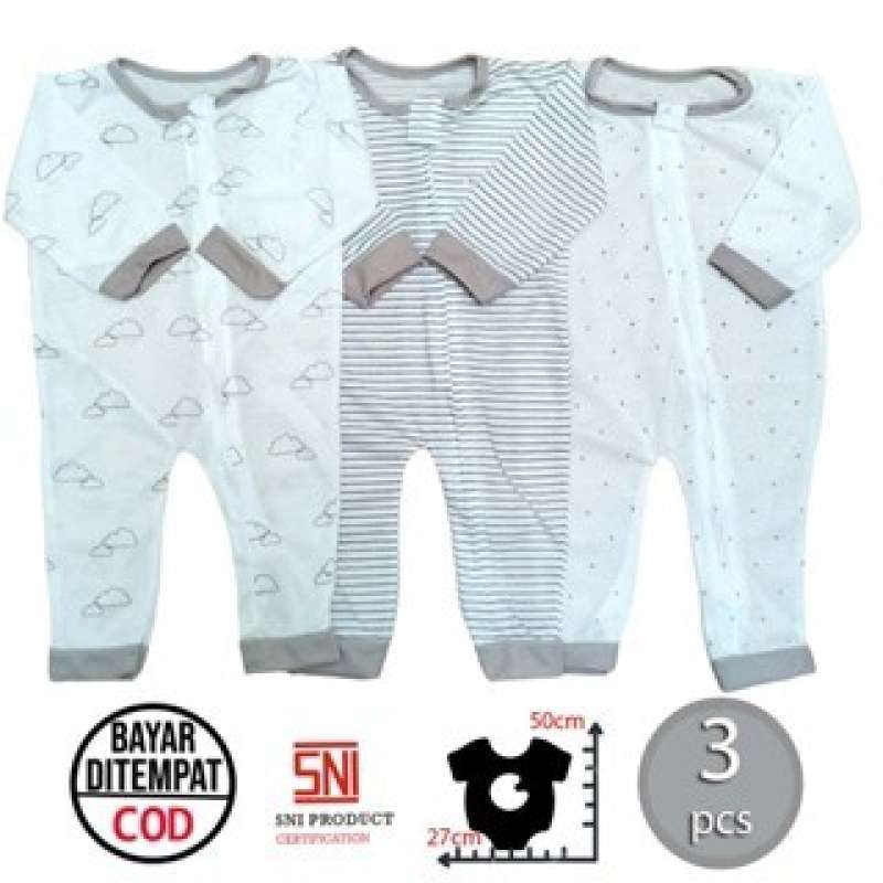 Jual 3pcs Sleepsuit Bayi Baru Lahir Buka Kaki Laki Laki Perempuan ...