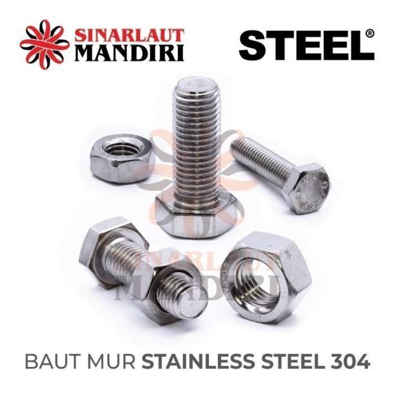 Jual Baut Mur Stainless Steel 304 / Bm Ss / Plated Bolt & Nut M24 X 110 ...