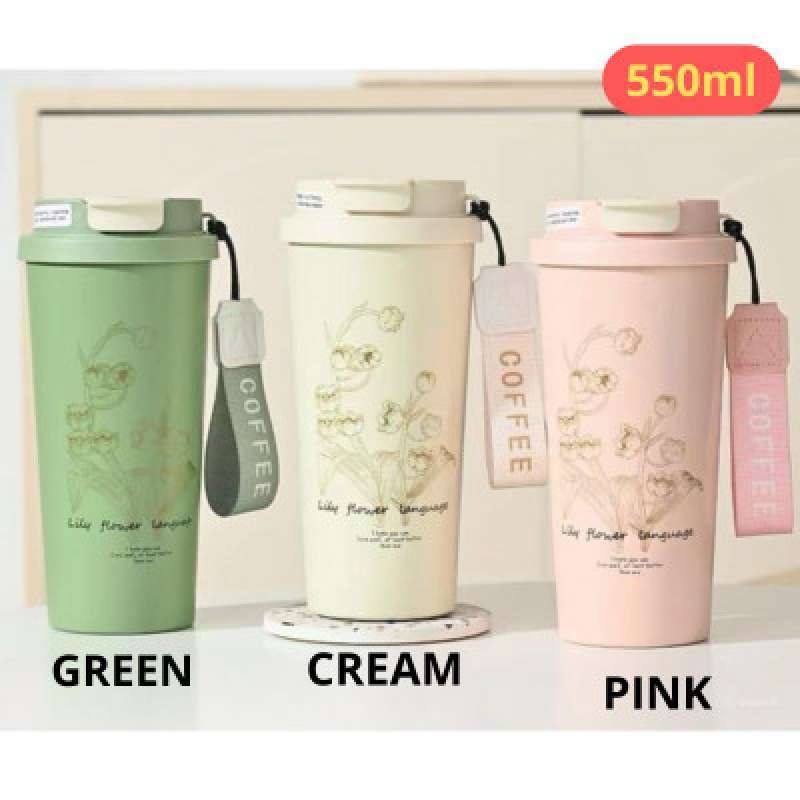 Promo Tumblr Coffee 550ml / Gelas Minum Sedotan / Tumbler Stainless ...