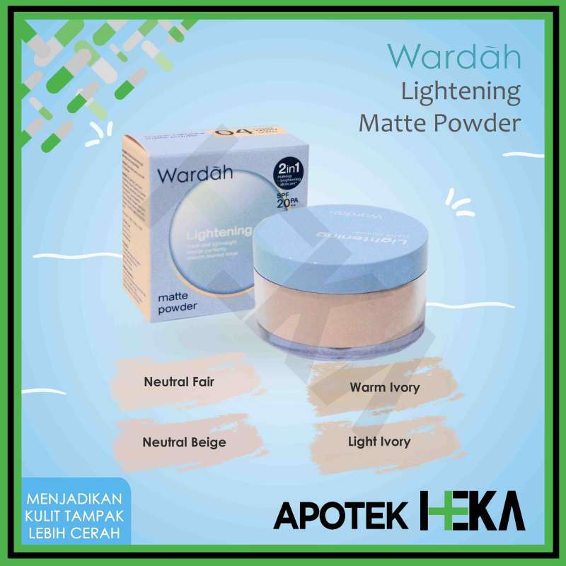 Jual Wardah Lightening Matte Powder Natural Matte Finish 20 Gr Di ...