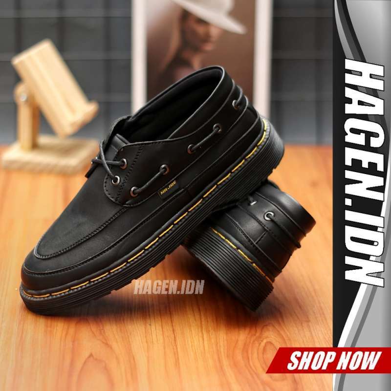 Promo Lecao Sepatu Docmart Formal Pria Hitam Kerja Original - 40 Hitam ...