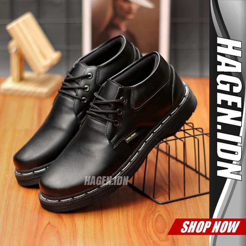 Promo Bacchi Sepatu Docmart Formal Pantofel Pria Hitam Kerja Kuliah ...