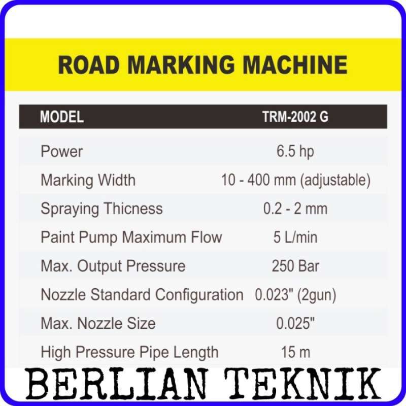 Promo Mesin Cet Marka Jalan Road Marking Machine Tigon Trm 2002 G ...