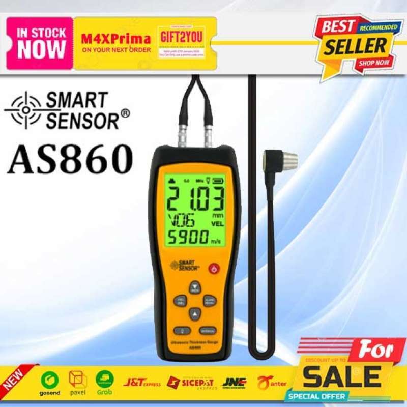 Promo Ultrasonic Thickness Gauge Smart Sensor As860 Tester Ketebalan ...