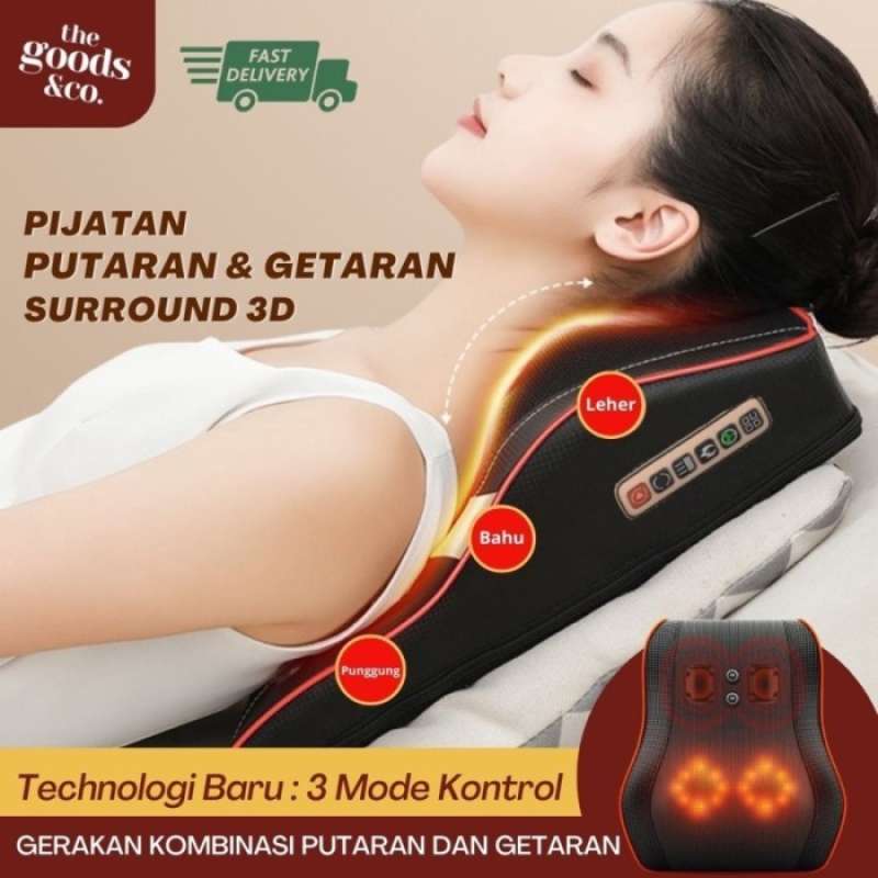 Promo Bantal Pijat Elektrik Leher Bahu Punggung Alat Pijat Bahu Multifungsi Diskon 33% Di Seller ...
