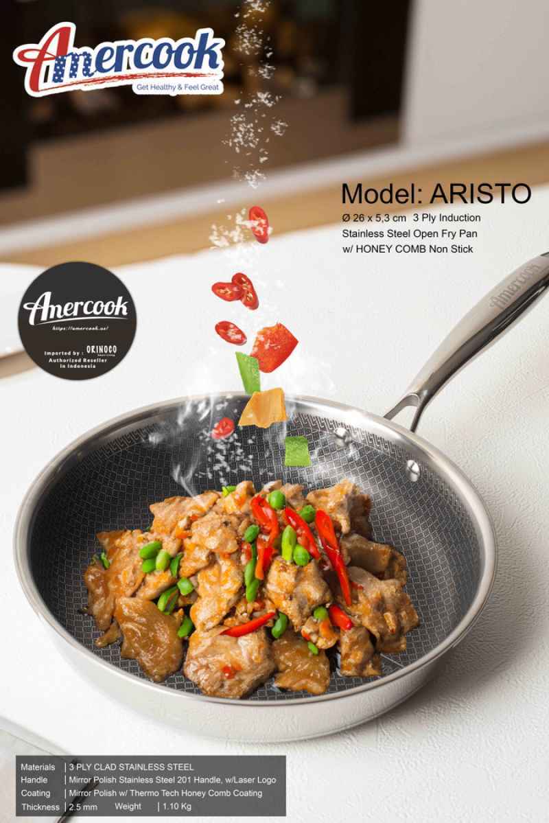 Promo Amercook Fry Pan Honey Comb Premium Non Stick Wajan Penggorengan Diskon 23% Di Seller ...