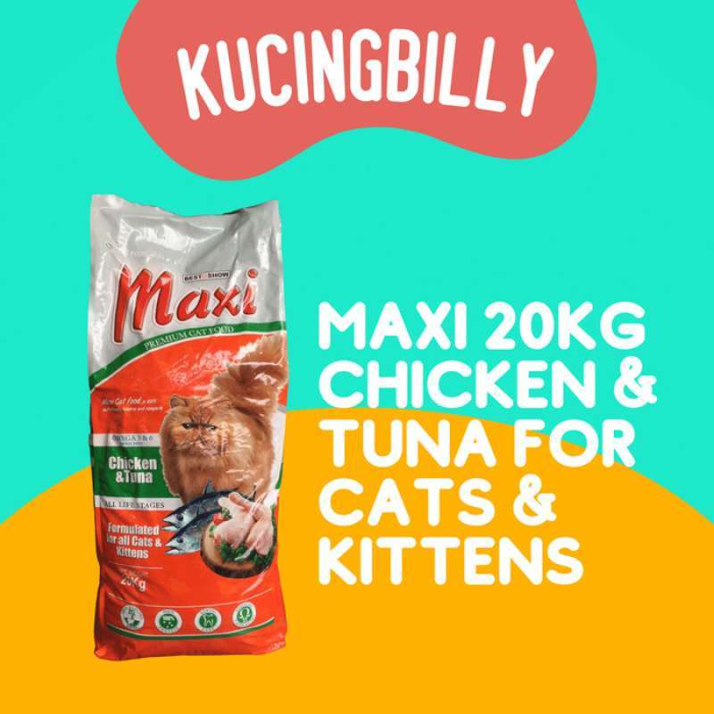 Promo Makanan Kucing - Maxi Chicken & Tuna 20kg Diskon 23% Di Seller ...