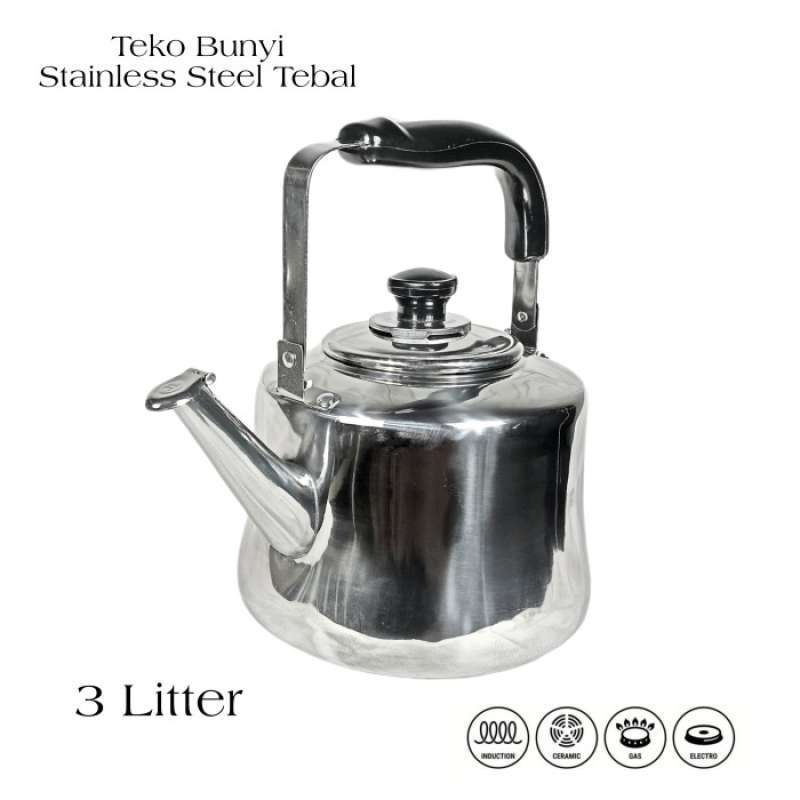 Promo Teko Masak Air Stainless Steel Ceret Jadul Stainless Tebal 4 Litter Diskon 23% Di Seller ...