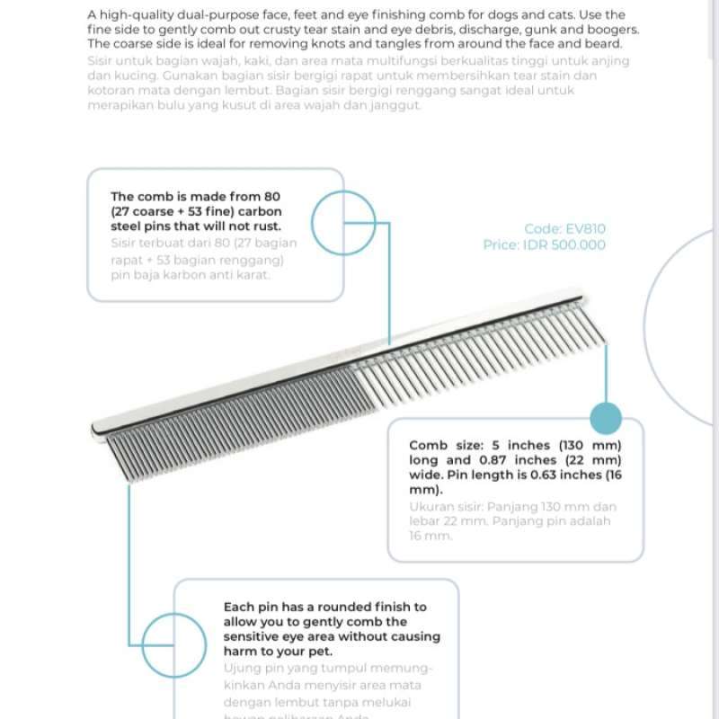Promo Eye Envy Face Comb Grooming Diskon 23% Di Seller Kamupet - Duri ...