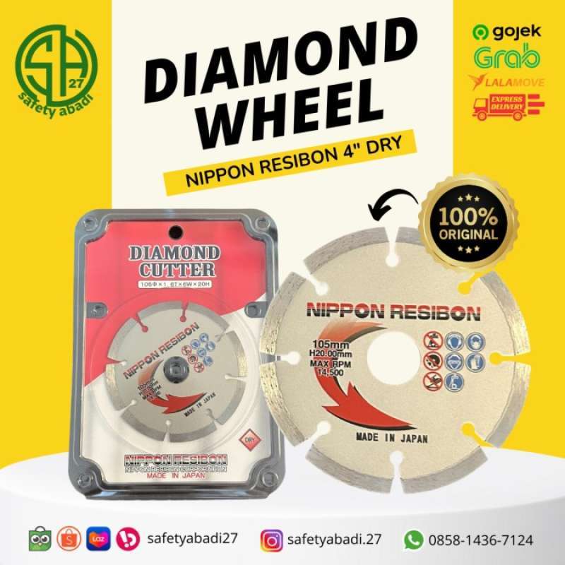 Promo Diamond Wheel Dry/kering Nippon Resibon 4â€ 105mm X 1.6mm Diskon ...