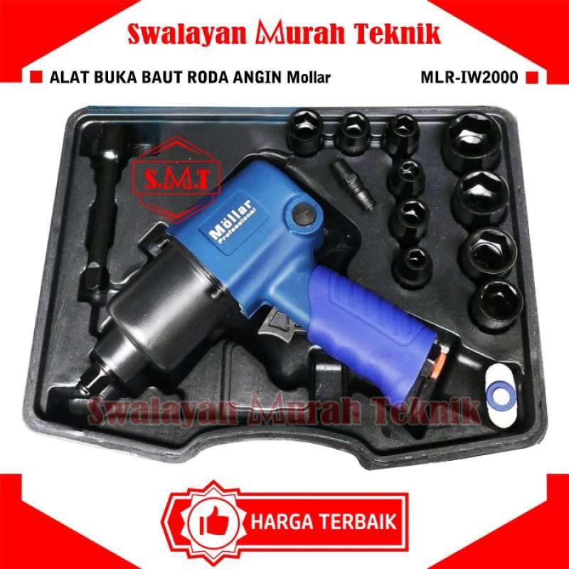 Jual Air Impact Wrench Twin Hammer Mollar Iw2000 Alat Buka Baut Roda ...