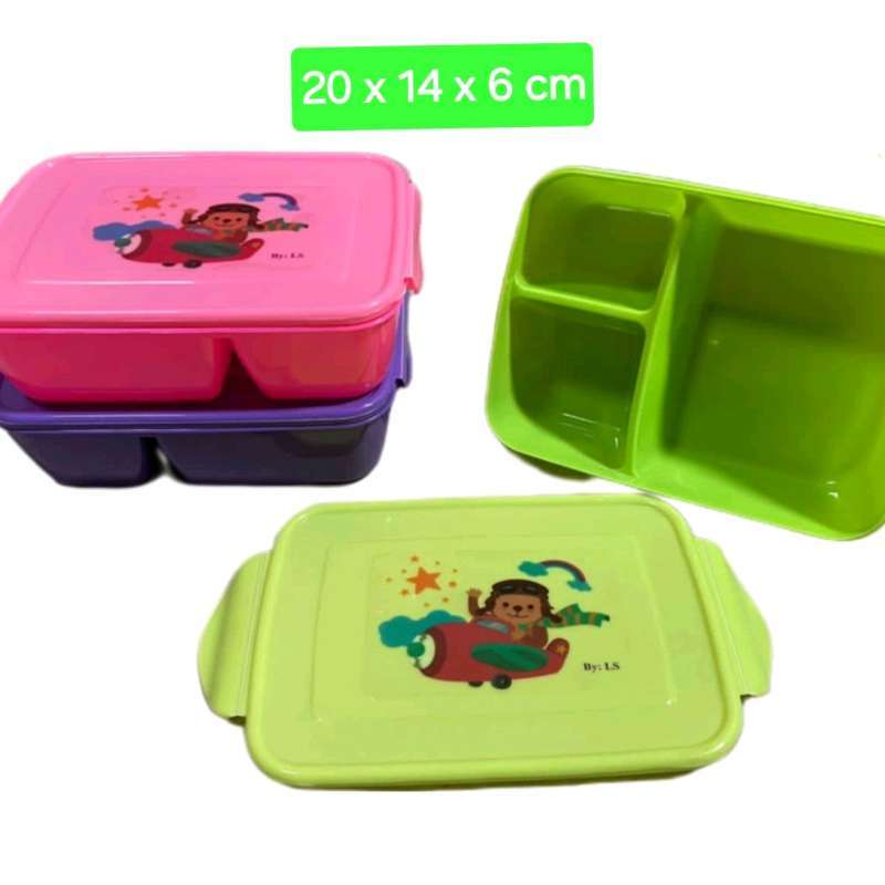 Promo Tempat Makan Kotak Makan Wadah Bekal 382412 Diskon 11% Di Seller ...