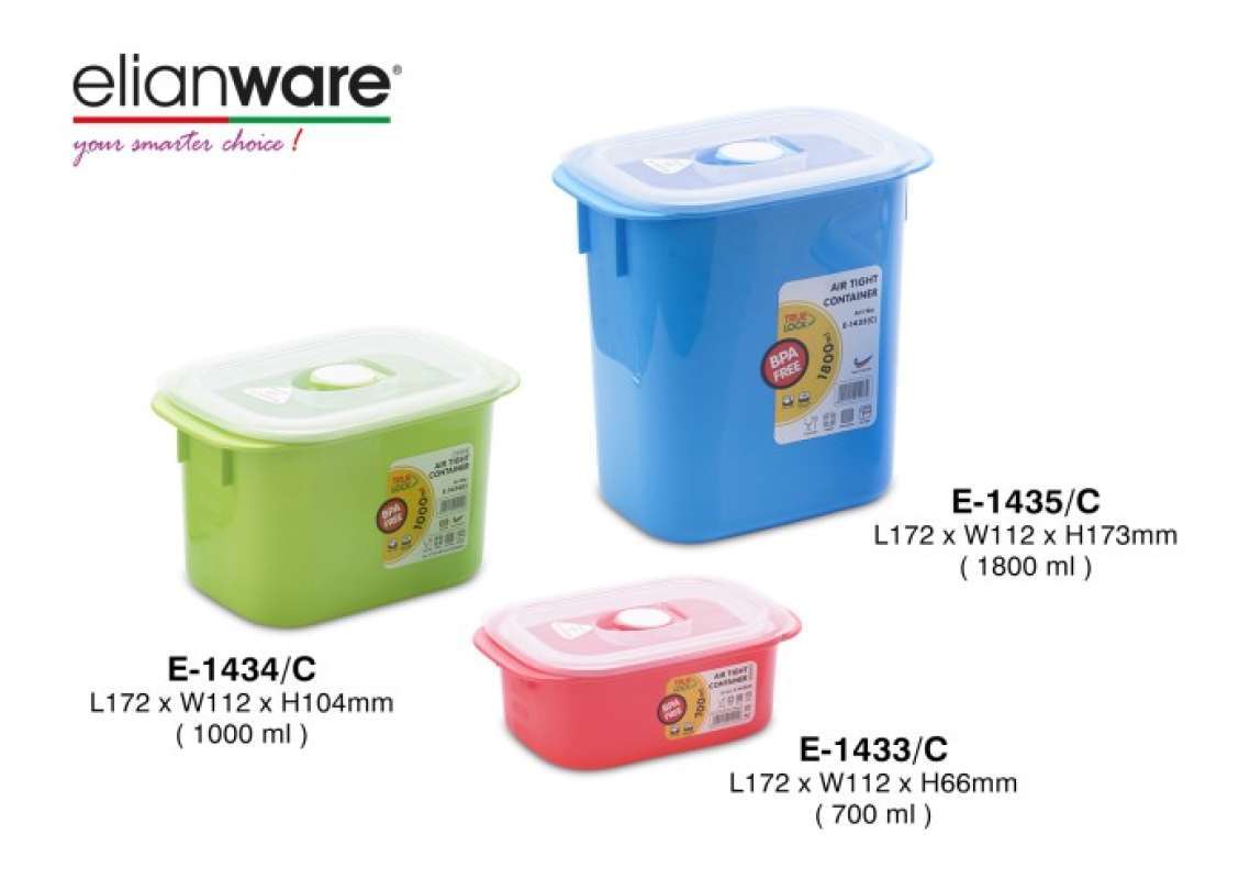 Promo Elianware Airtight Container 1800 Ml Bpa Free Diskon 23% Di ...