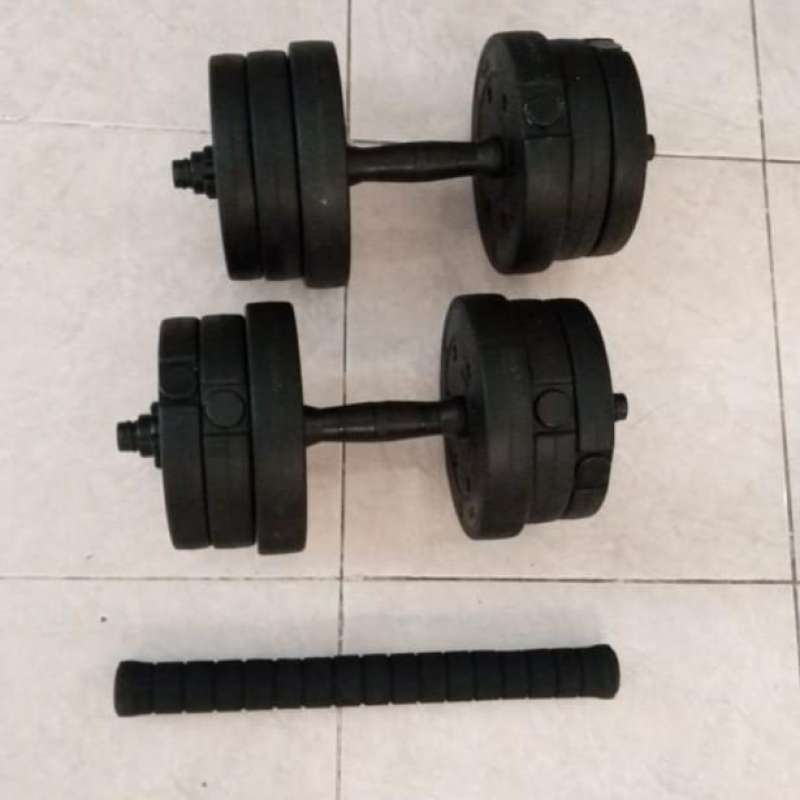 Jual Dumbell Set Pvc 20kg Dumbel Barbel Plastik Alat Angkat Beban Olahraga - Hitam Di Seller ...