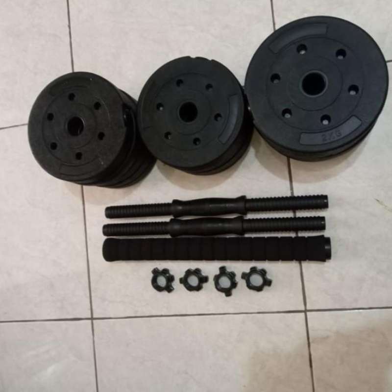 Jual Dumbell Set Pvc 20kg Dumbel Barbel Plastik Alat Angkat Beban Olahraga - Hitam Di Seller ...