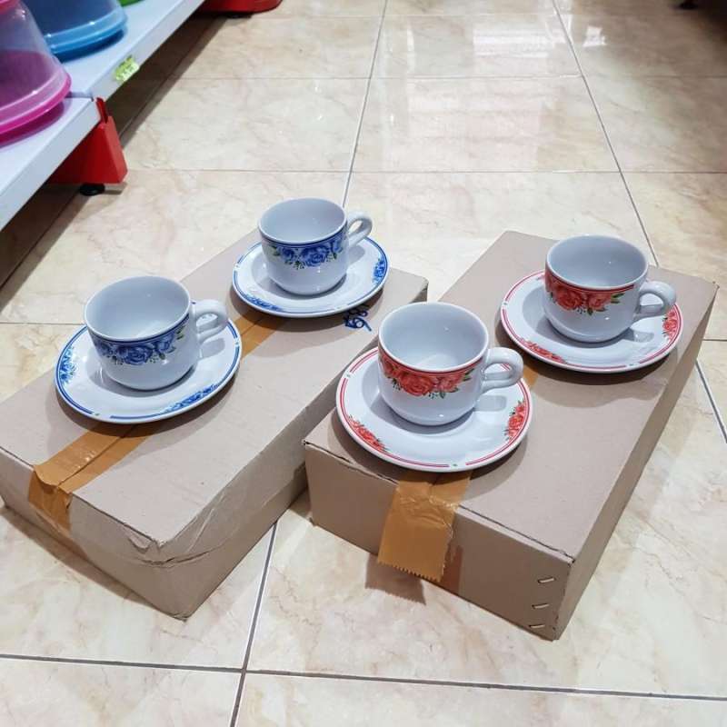 Jual Cangkir Tatak Set Keramik/cangkir Teh/cangkir Kopi Morif Bunga Di ...