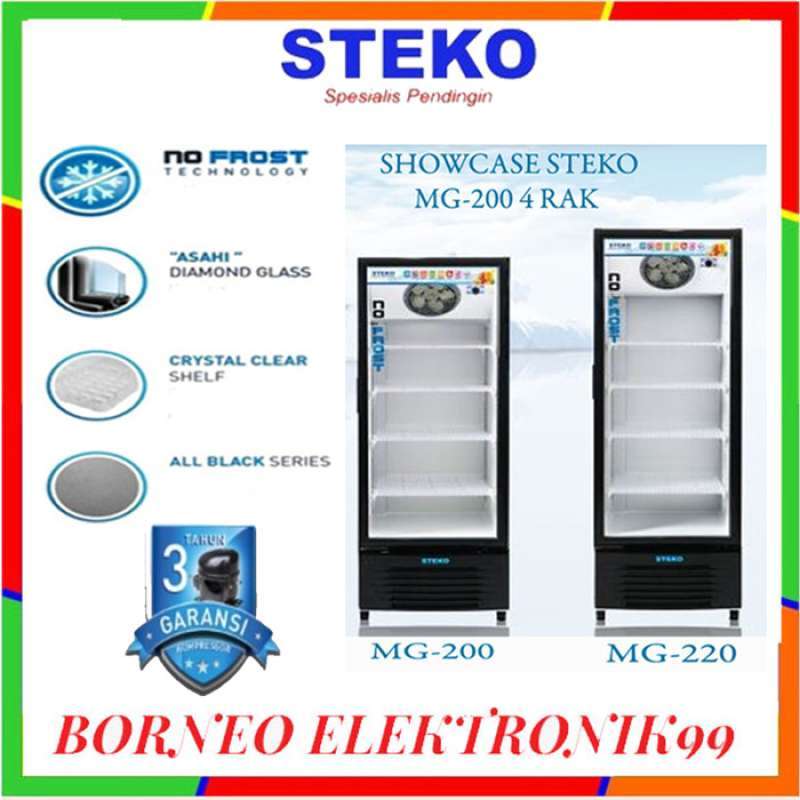Promo Showcase Steko Mg 200 / Mg200 4 Rak Display Cooler Kulkas No ...