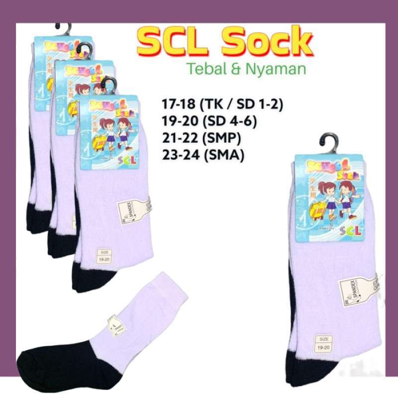 Jual Kaos Kaki Anak Sekolah Tk Sd Smp Sma Telapak Hitam - Melody 19 Di ...