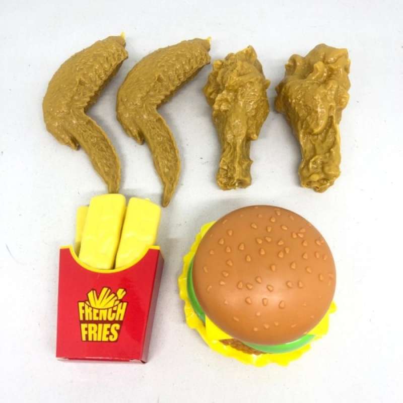 Jual Mainan Ayam Chicken Fast Food/ Mainan Anak Burger Kentang Di ...