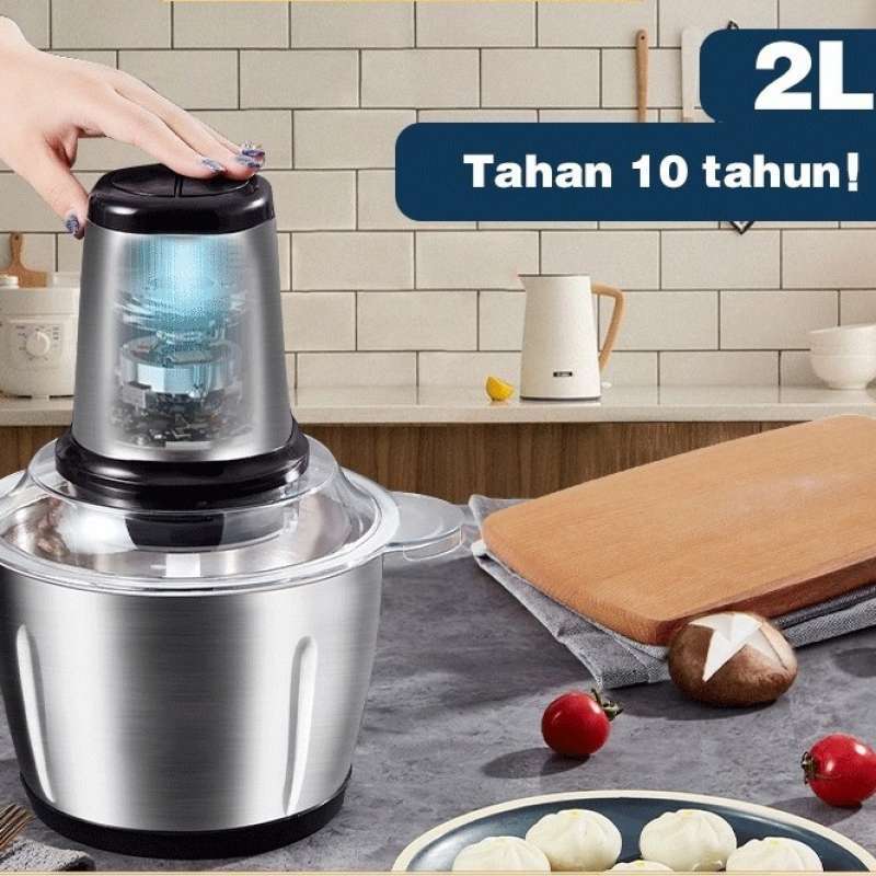 Jual Meat Chopper Blender Alat Penggiling Daging Sayur Stainless Steel ...