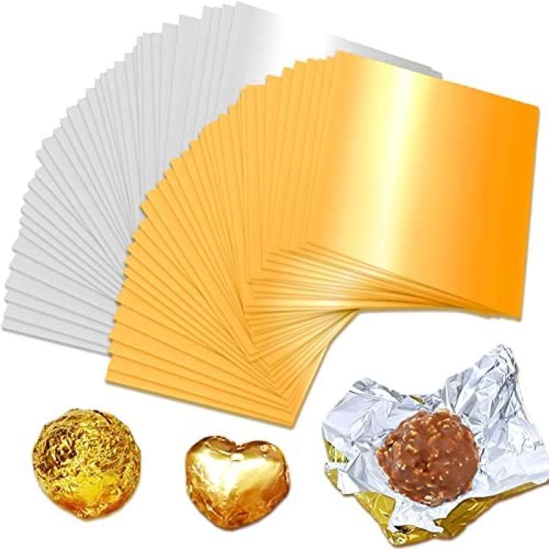 Jual 600 Pcs Square Golden Aluminium Foil,chocolate Candy Wrappers Di ...