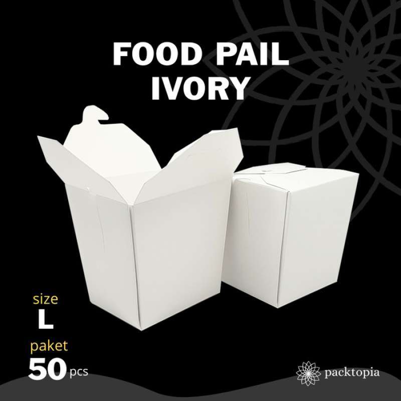 Jual Food Pail Box Putih Laminasi Uk.l 50 Pcs Kemasan Dus Rice Box Di ...