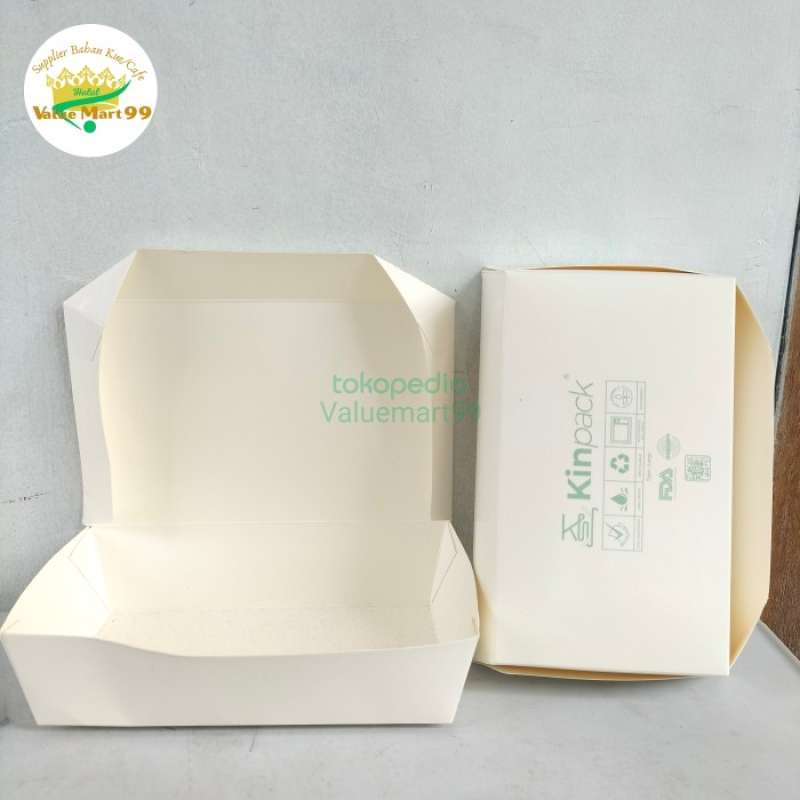 Jual Kinpack Lunch Box Paper 1 Pack Isi 100 - Large Di Seller Crown ...