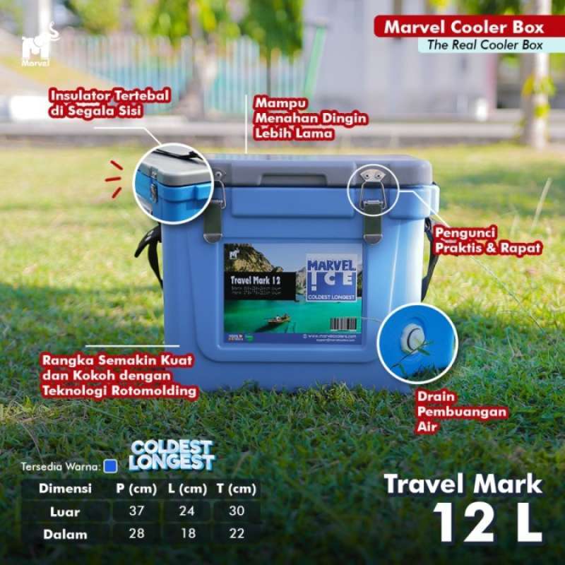 Jual Marvel Cooler Box Ice 12 L 24 L 35 L Travel Tali Kunci Seal ...