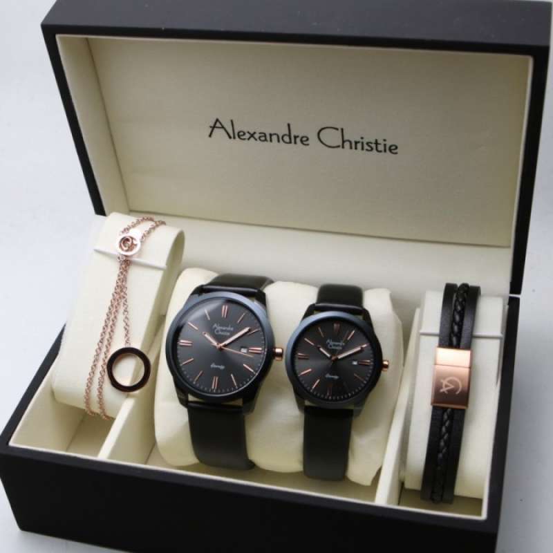 Jual Jam Tangan Couple Ac Alexandre Christie 8668 Set Paket - Full ...