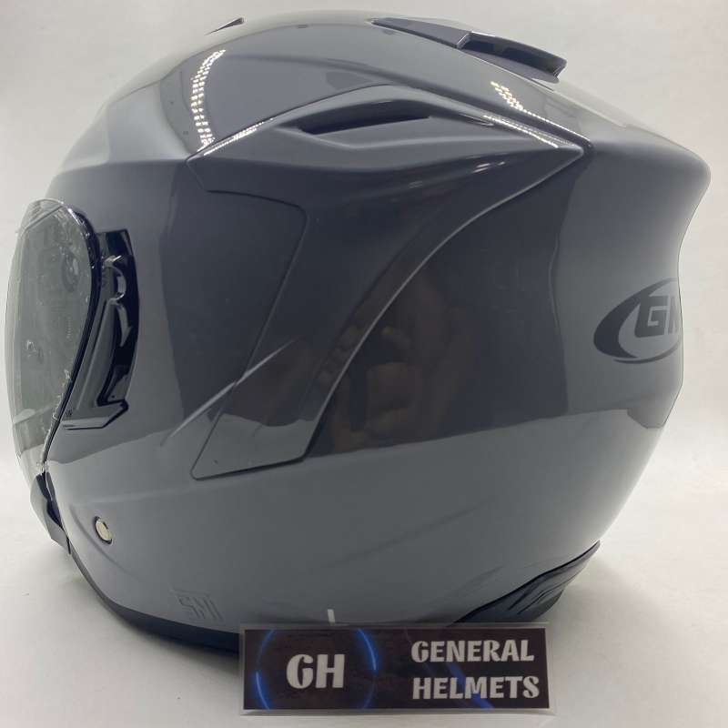 Jual Helm Gm Fury Solid Dim Grey Glossy Double Visor Half Face - L Di ...