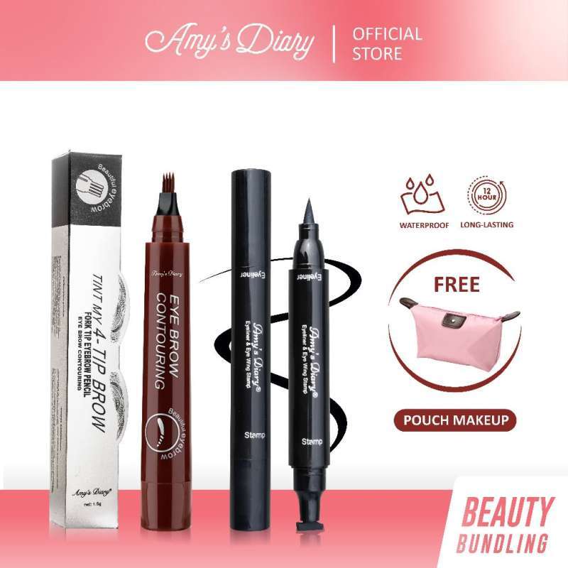 Promo Amy's Diary 2 In 1 Set Eyes Makeup Eyebrow Eyeliner Waterproof ...