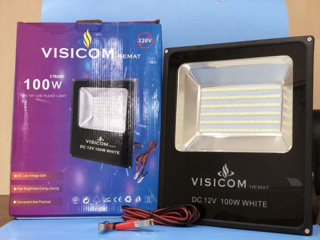 Jual Lampu Sorot Led Flood Dc 12v 100 Watt Daylight Hemat Visicom Di Seller Eka Berkah Jaya ...