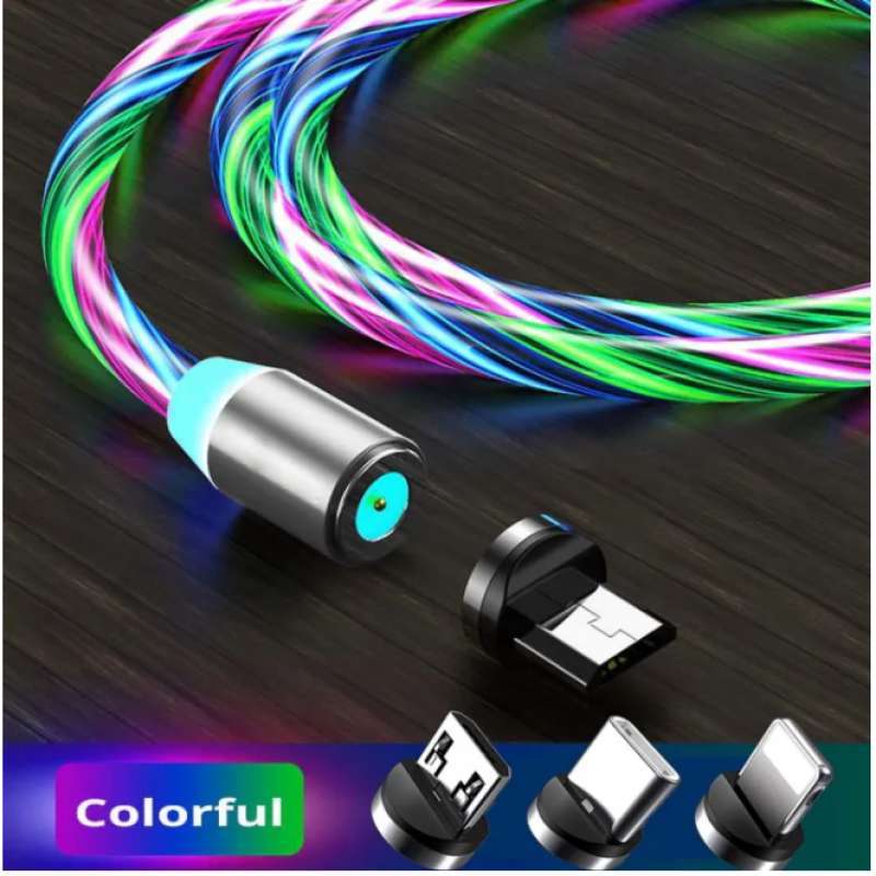 Jual Kabel Data 3in1 Led Magnetik , Magnetik Dan Silikon 120w/ Kabel ...
