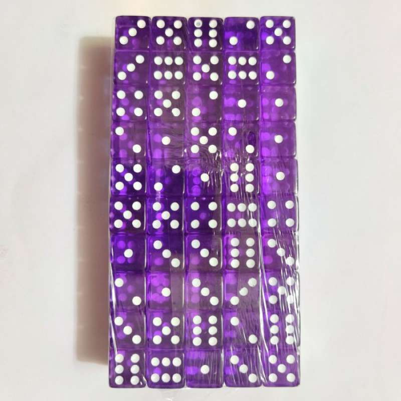 Promo Mainan Dadu Transparan Warna Candy Ukuran 1.6cm 16mm Sudut ...