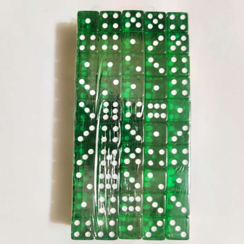 Promo Mainan Dadu Transparan Warna Candy Ukuran 1.6cm 16mm Sudut ...