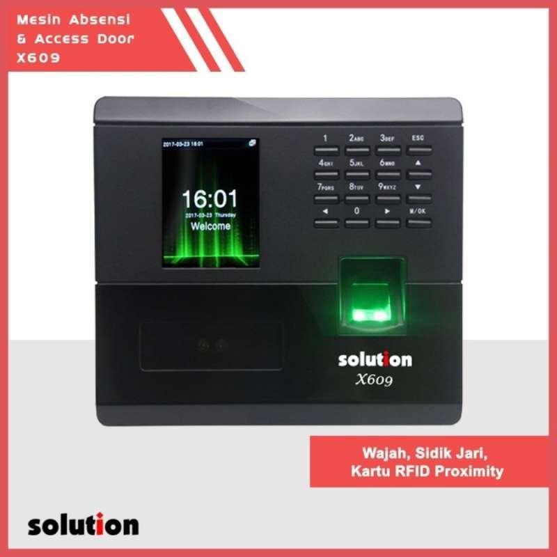 Jual Solution X609 Mesin Absensi Fingerprint Wajah Dan Akses Kontrol - Garansi Resmi 2 Tahun Di ...