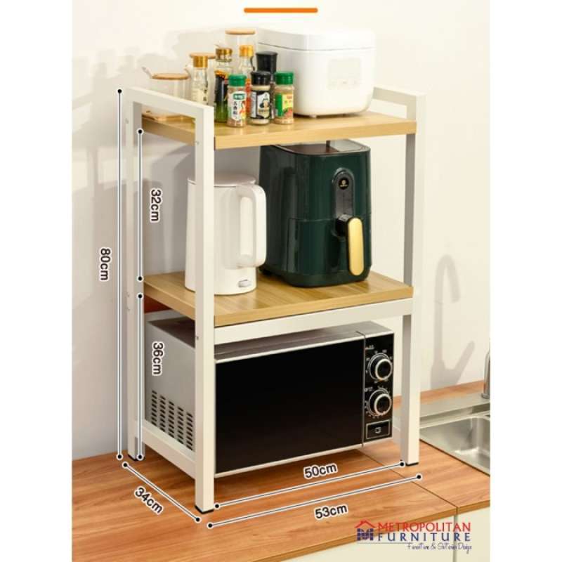 Jual Rak Microwave Oven Rak Dapur Bumbu Susun Besi Penyimpanan ...