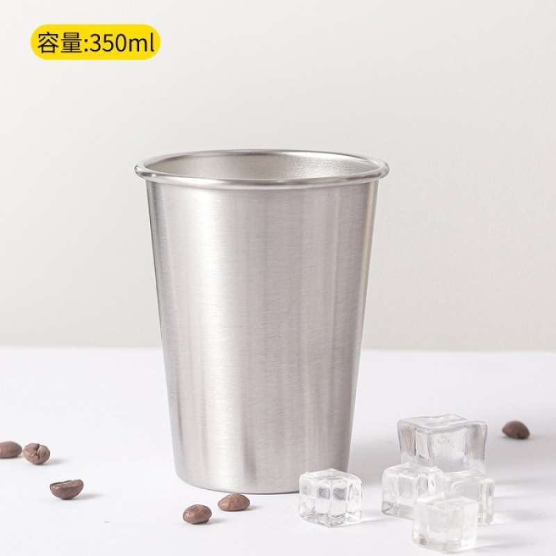 Jual Gelas Stainless Steel 350 500 Ml Gelas Kopi Gelas Anti Pecah Gelas ...