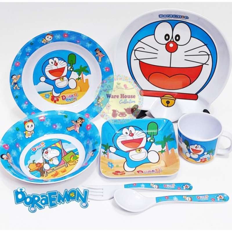 Jual Peralatan Makan Set Melamine Doraemon Summer & Doraemon Dora Harga ...