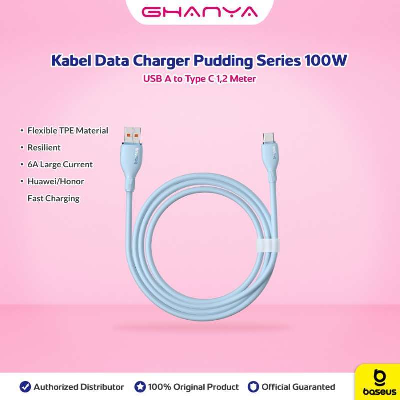 Promo Baseus Kabel Data Charger Pudding Series 100w 6a Usb To Type C Fast Charging 66w Braided ...