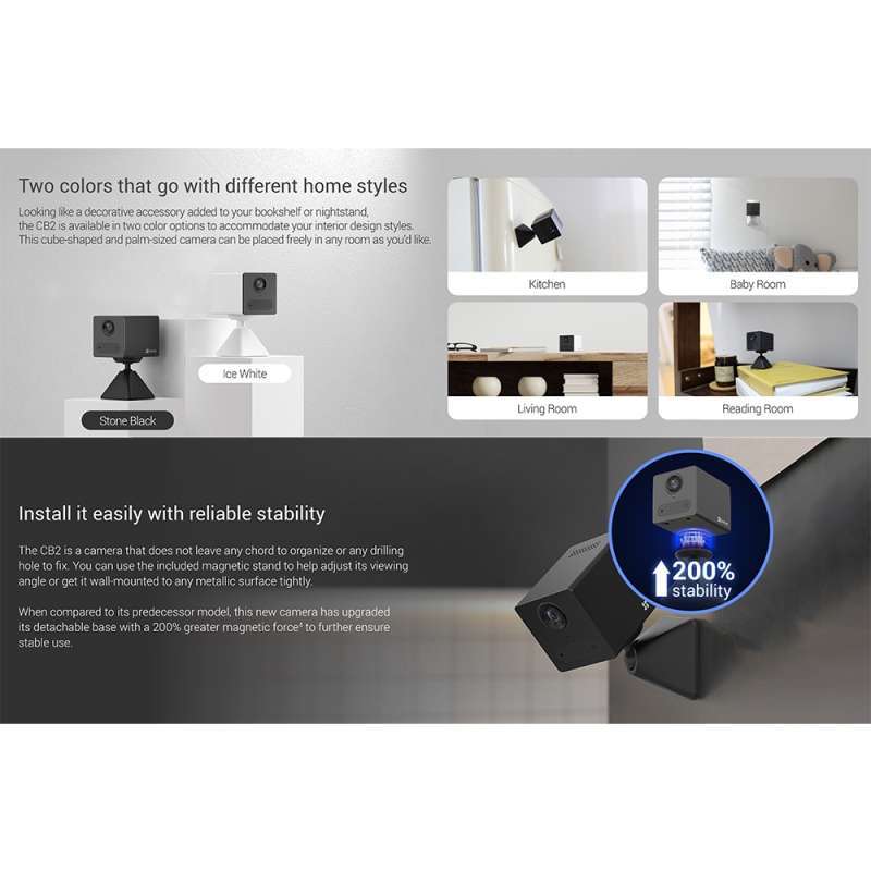 Jual Ezviz Cb2 1080p Usb Type-c 2.000mah Indoor Wifi Smart Home Battery ...