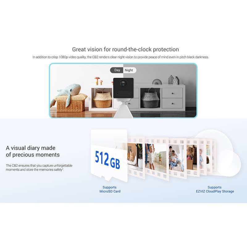 Jual Ezviz Cb2 1080p Usb Type-c 2.000mah Indoor Wifi Smart Home Battery ...