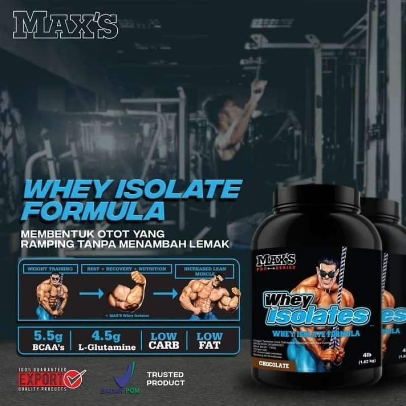 Jual Max's Max Maxs Pro Series Whey Protein Isolate 4 Lbs Lb 4lbs 4lb ...