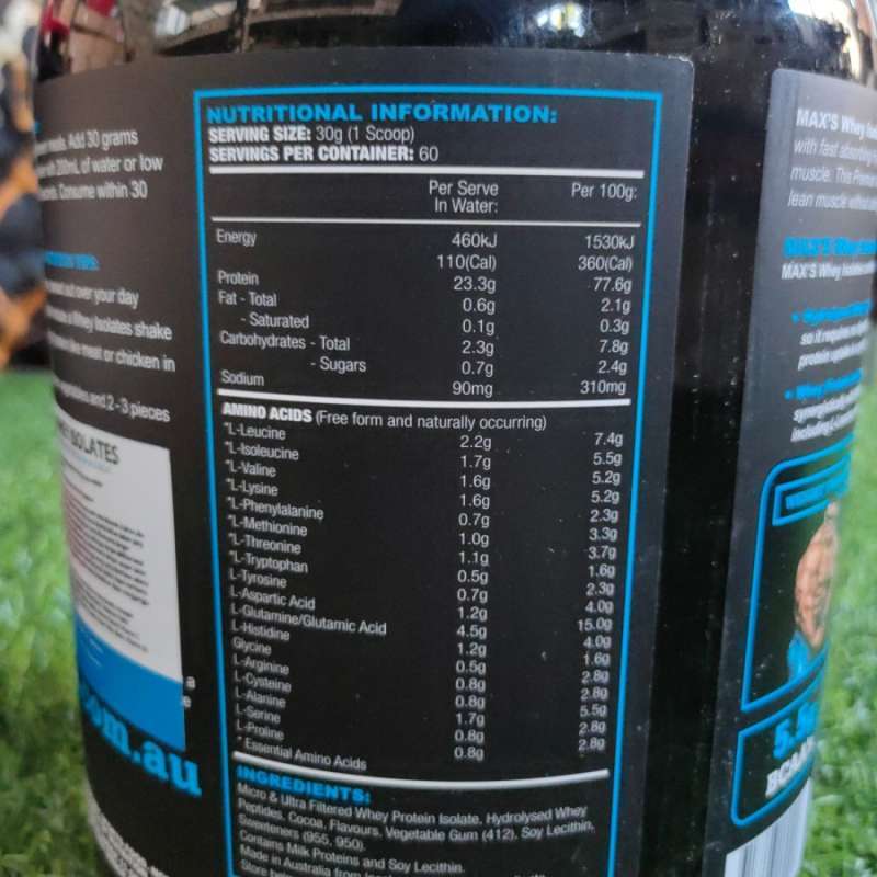 Jual Max's Max Maxs Pro Series Whey Protein Isolate 4 Lbs Lb 4lbs 4lb ...