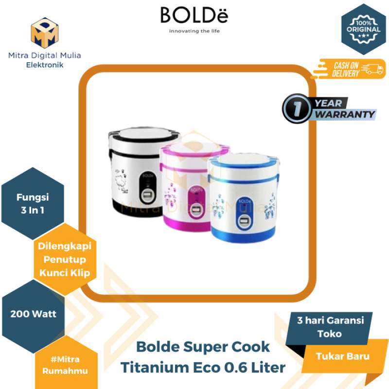 Promo Bolde Supercook Titanium Eco Rice Cooker 0.6 Liter Penanak Nasi ...