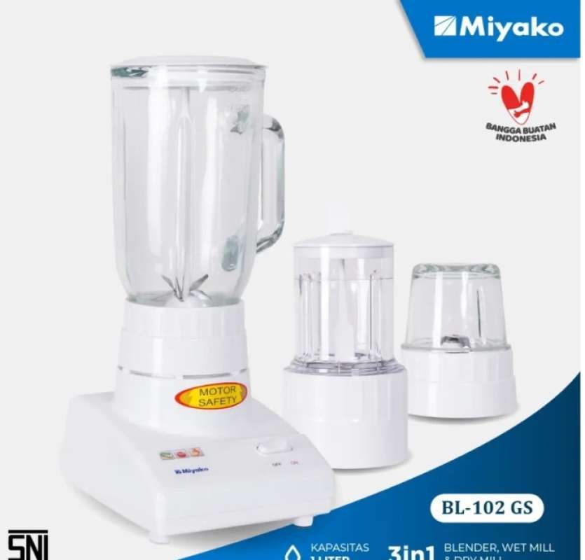 Promo Miyako Blender Kaca 3in1 / Pelumat Blender / Motor Safety Bl-102gs Diskon 23% Di Seller ...