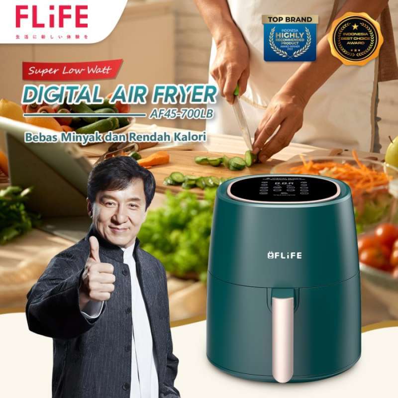Promo Flife Af45-700lb Digital Air Fryer 4.5l Super Low Watt Not Mito ...