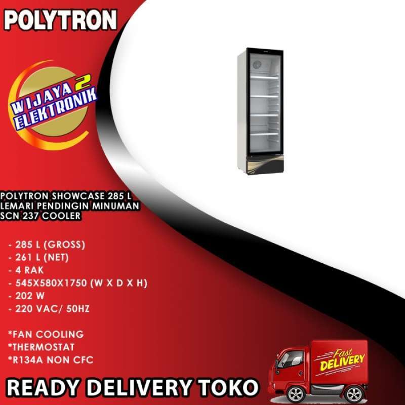 Promo Polytron Showcase Lemari Pendingin Minuman Scn 237 Cooler Garansi ...