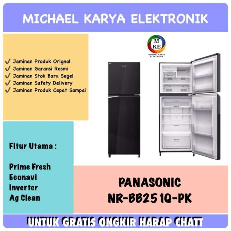 Promo Kulkas 2 Pintu Inverter Panasonic Nr-bb251q-pk 246 Liter Nrbb251qpk Diskon 23% Di Seller ...